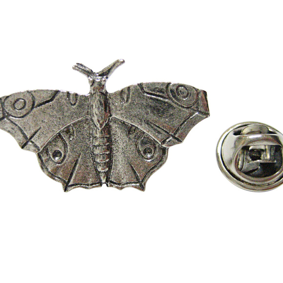 Kiola Designs | Accessories | Silver Toned Textured Butterfly Lapel Pin ...